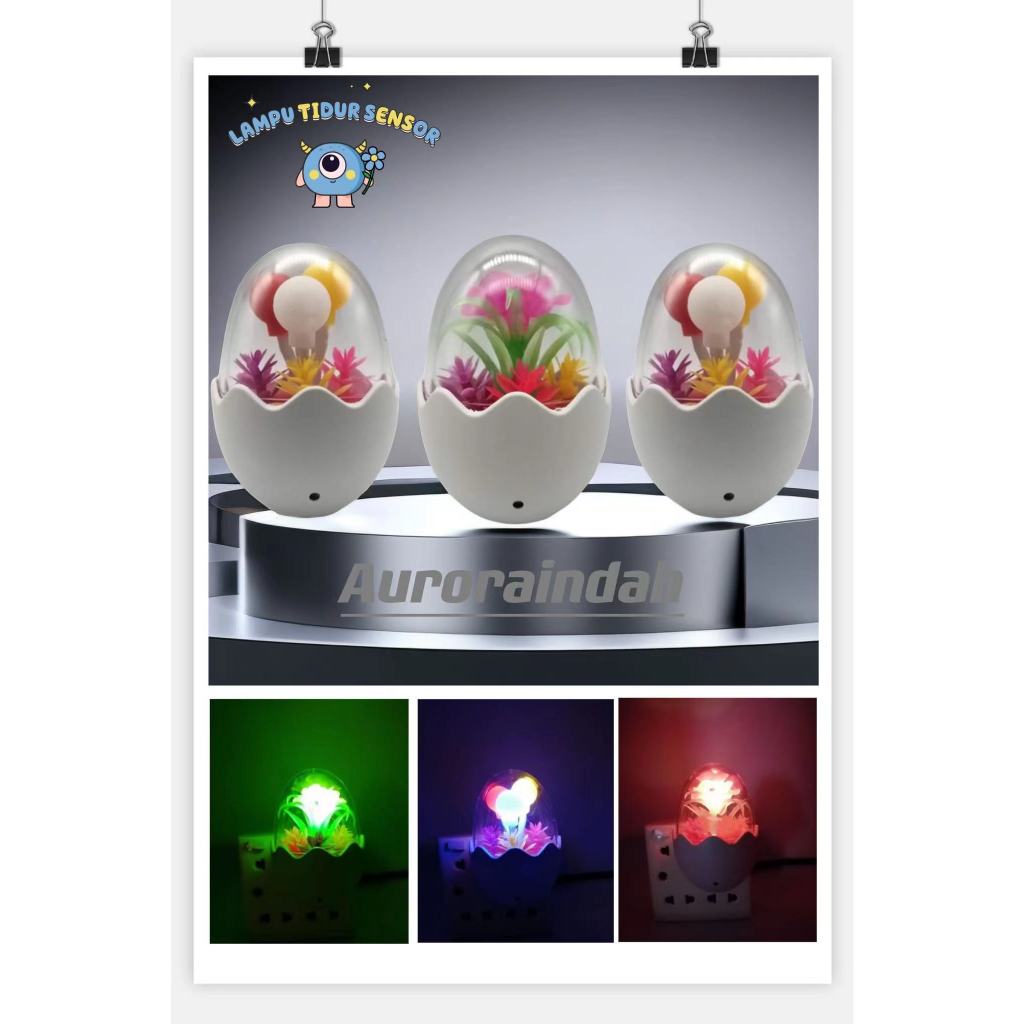 Jual Lampu Tidur LED Telur Ayam Sensor Cahaya Dekorasi Kamar Night ...