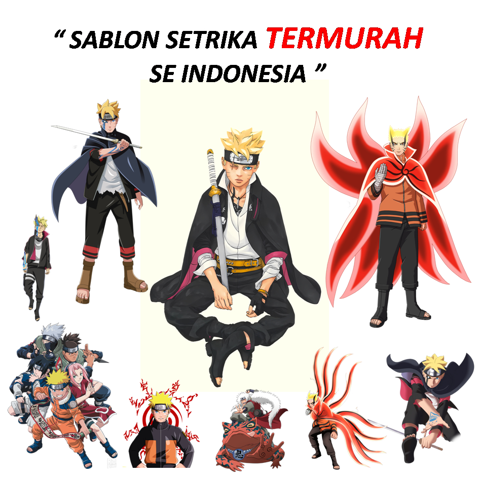 Jual sticker sablon setrika / gosok tema anime BORUTO TWO BLUE VORTEX X ...