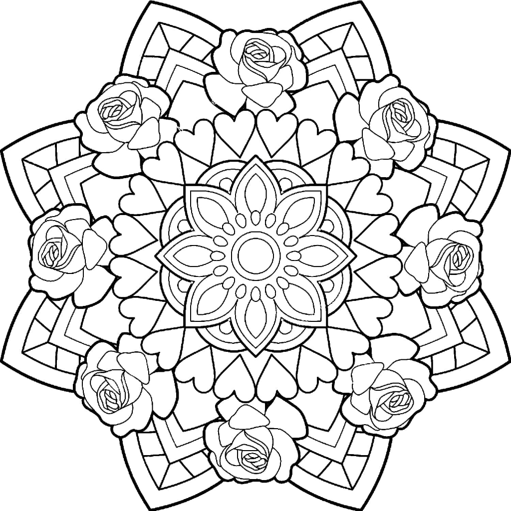 Jual gambar sketsa mewarnai melukis tema bunga mandala | Shopee Indonesia