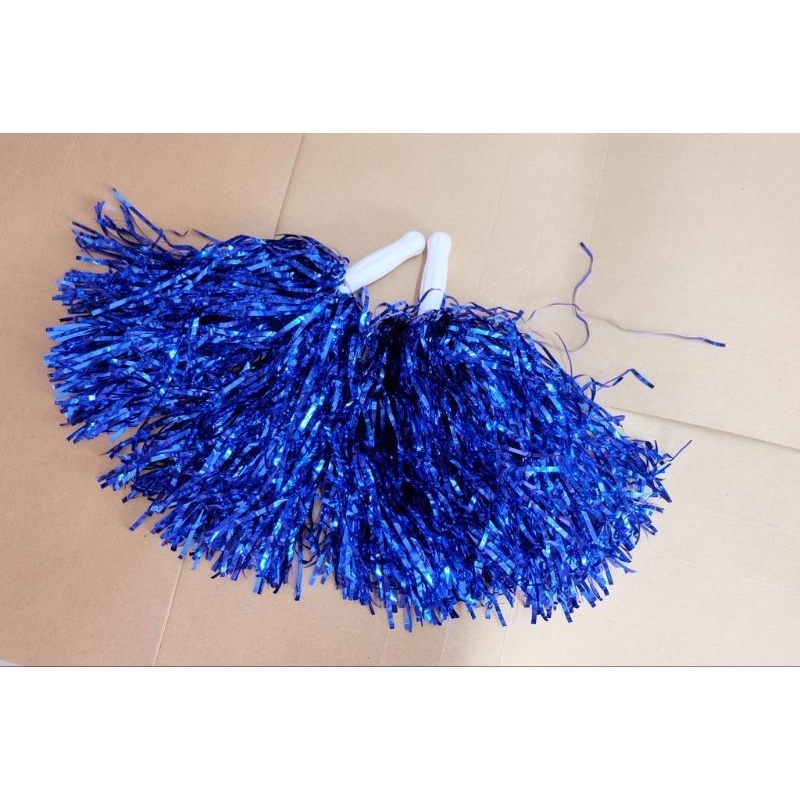 Jual POMPOM CHEERLEADER RUMBAI FOIL MERAH SILVER BIRU PINKFANTA GOLD ...