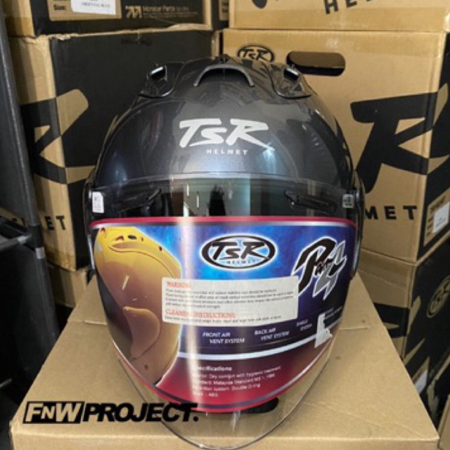 Jual HELM TSR RAM 4 METALIC GREY | Shopee Indonesia