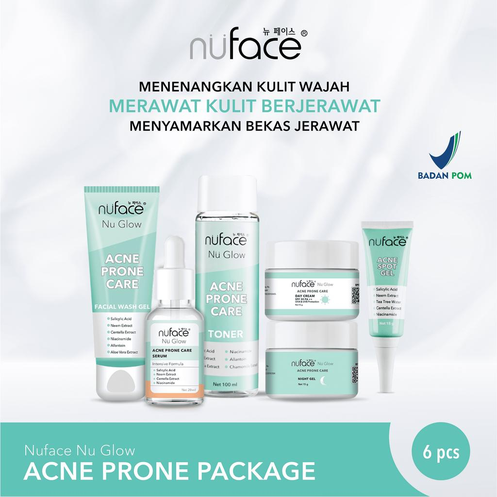 Jual [FREE GIFT] Nu face Skincare Fuji Nuglow Acne Prone Care Package Paket Acne Nu Face ...