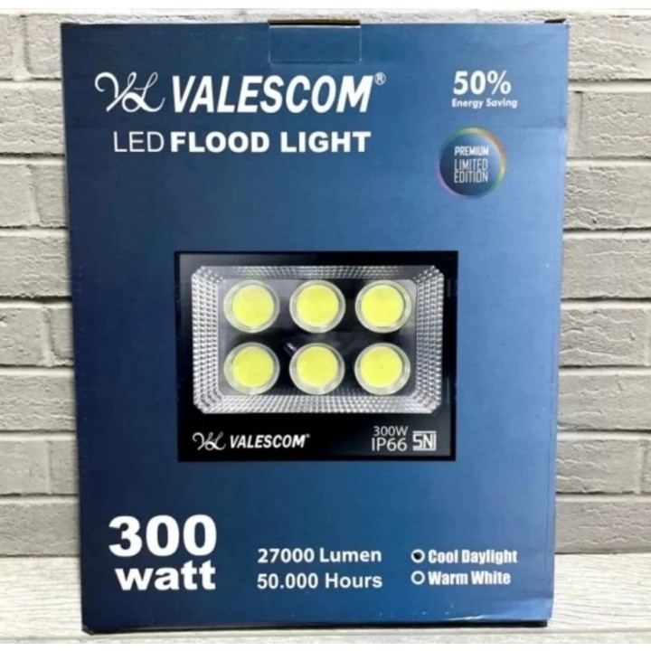 Jual Lampu Sorot AC 300Watt Tembak IP66 Valescom LED Flood Light Cool Putih | Shopee Indonesia