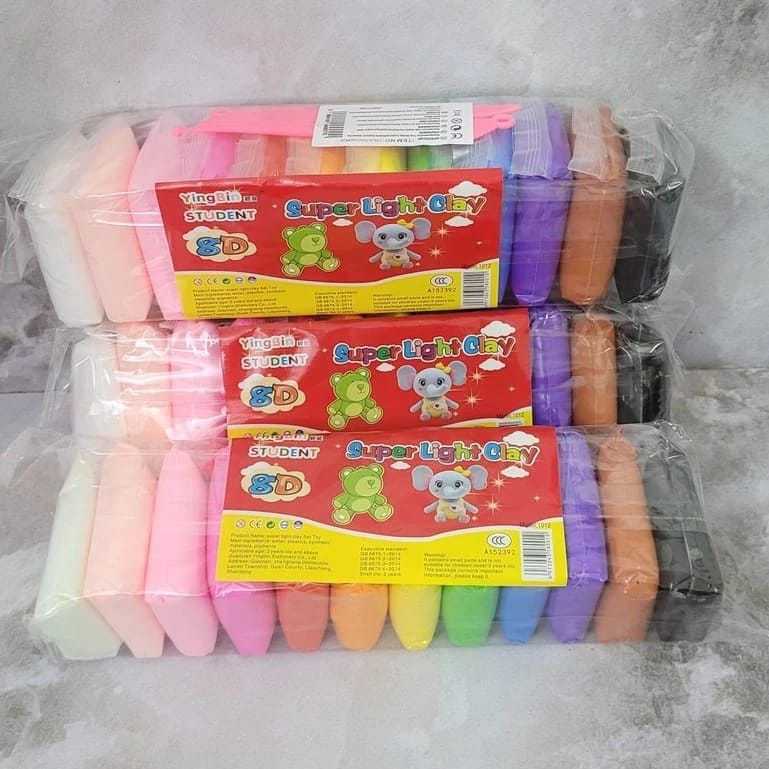Jual Mainan Edukasi Anak Plastisin Lilin Mainan Clay Polymailer Isi 12 ...
