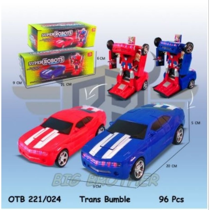 Jual mobil robot Transformer Bumblebee merah | Shopee Indonesia