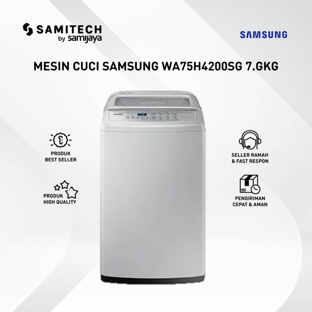 Jual MESIN CUCI BUKAAN ATAS SAMSUNG WA75H4200SG TOP LOADING WA75H4200 7 ...