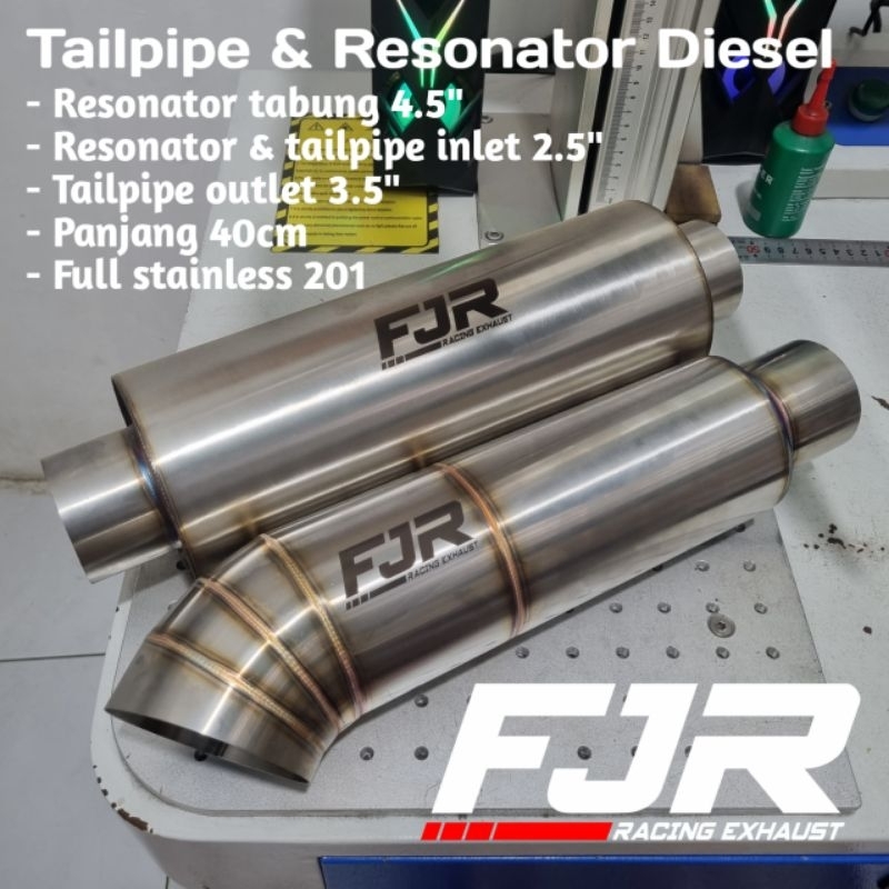 Jual Tailpipe Diesel Curved & Resonator Diesel Original FJR Fortuner ...