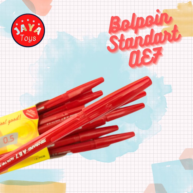 Jual Bolpoin/pen/bolpen standard AE7 ( Pack ) | Shopee Indonesia