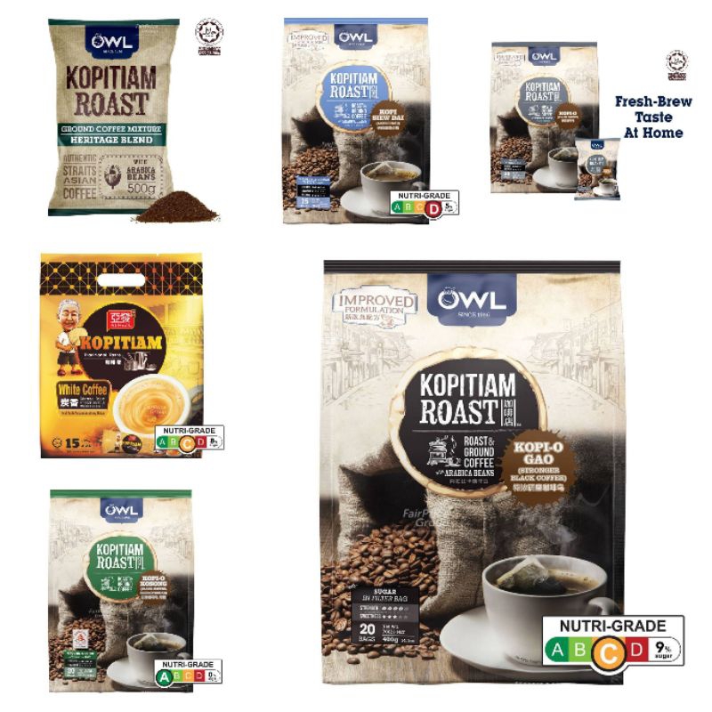 Jual KOPI KOPITIAM ORIGINAL SEDAPNYA 6 varian Roast & Ground Coffee Bags - Powder | Shopee Indonesia