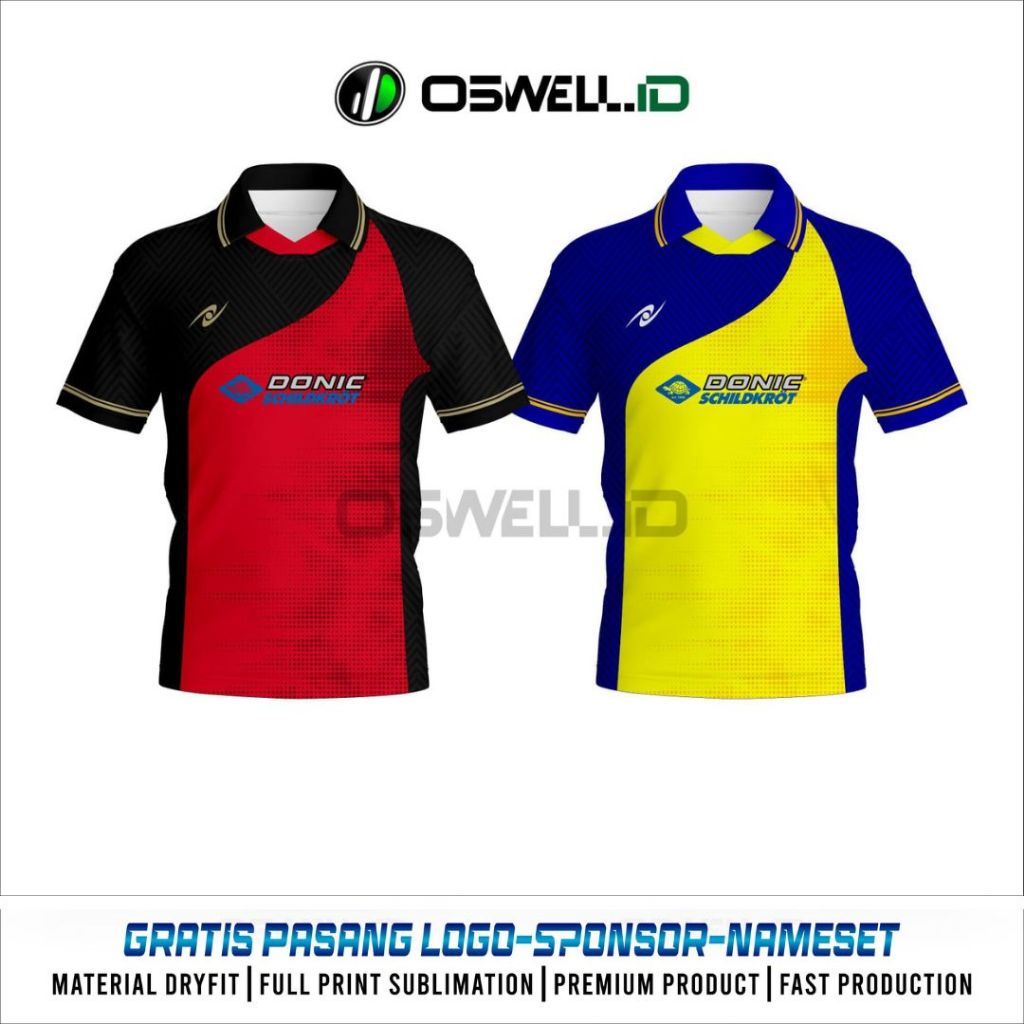 Jual Baju Olahraga Jersey Tenis Meja TENOS04 Full Printing Premium ...