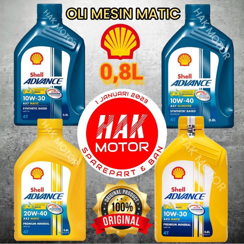 Jual OLI MESIN SHELL MATIC ( 0,8L ) . DIJAMIN ASLI 100% ORIGINAL & BARU ...