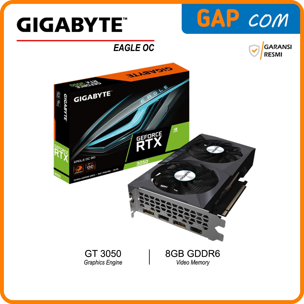 Jual VGA Gigabyte GeForce GTX 3050 EAGLE OC 8GB GDDR6 - VGA GT3050 ...