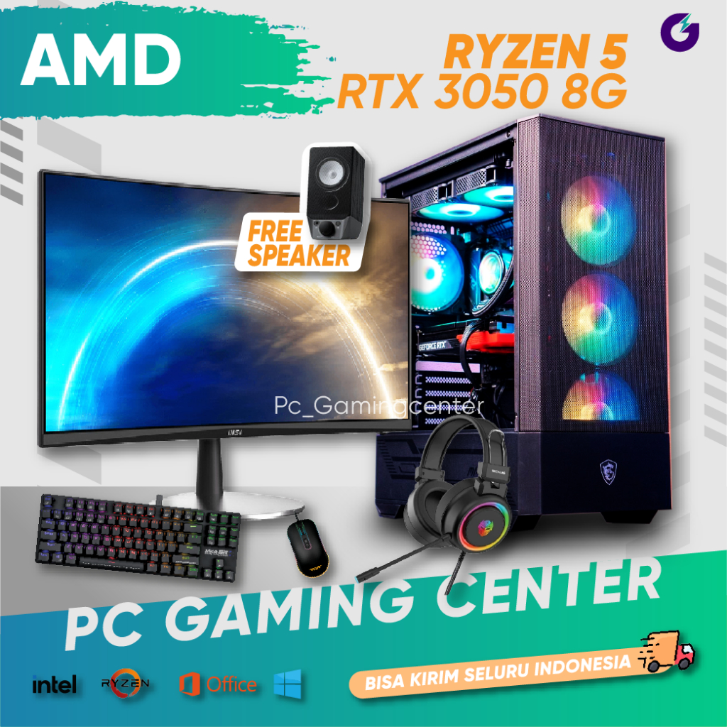 Jual PC GAMING RTX 3050 RYZEN 5 RAM 8GB SSD 256GB KOMPUTER GAME BERAT ...