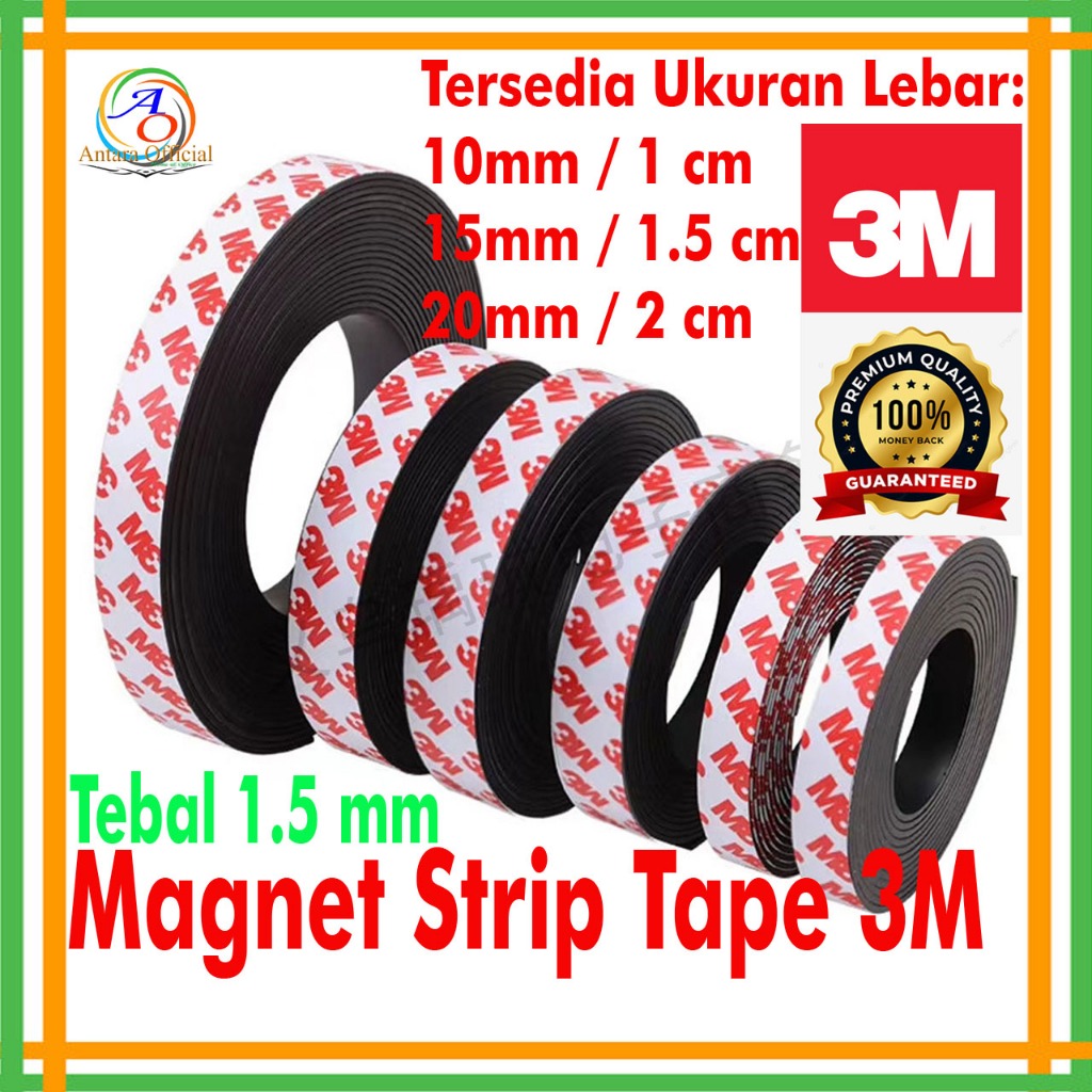 Jual Magnet Strip 3M Tape Lembaran Roll Kulkas Pintu Jendela Magnetic ...
