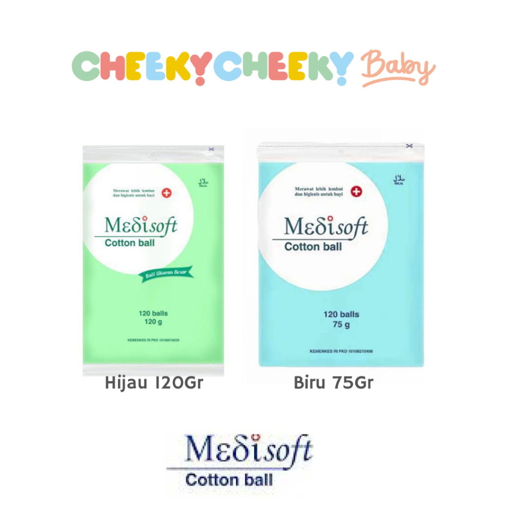 Jual Medisoft Cotton Ball - 120 balls / Kapas Pembersih Tubuh Bayi ...