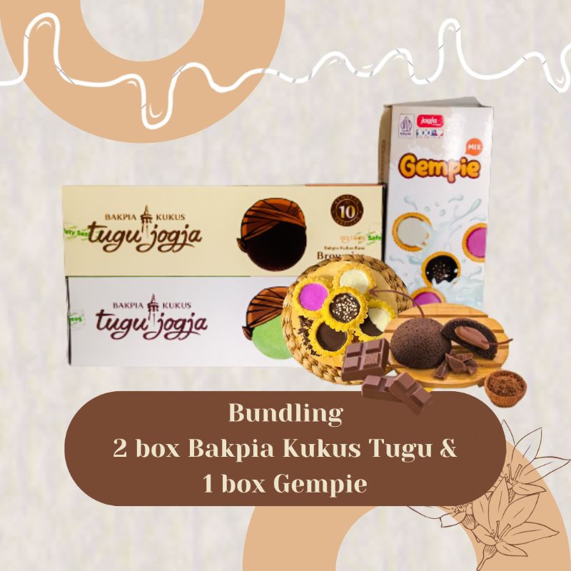 Jual BUNDLING 2BOX BAKPIA KUKUS X 1BOX GEMPIE || OLEH-OLEH KHAS GUNUNGKIDUL | Shopee Indonesia