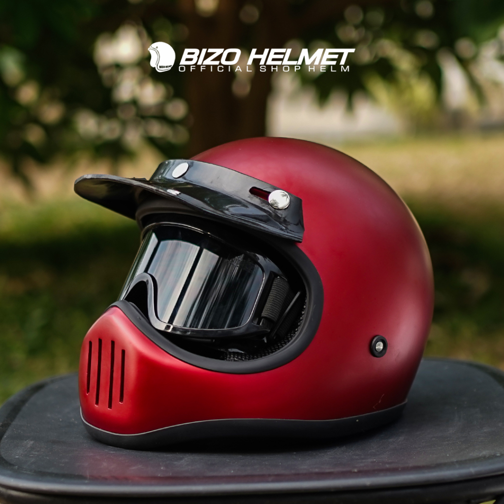 Jual HELM CUSTUM CAKIL SIMPSON M30 RETRO FULL FACE SNI | Shopee Indonesia