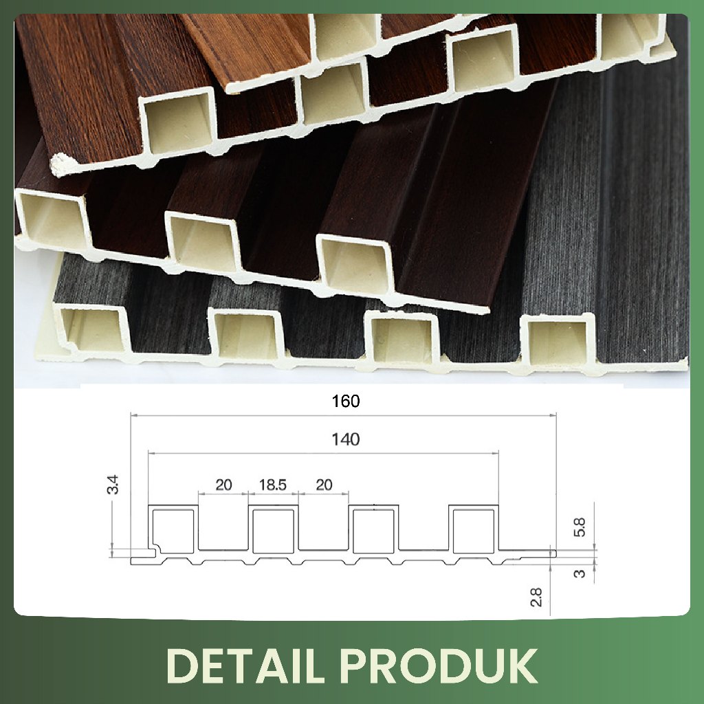 Jual Adipati 1 Box/ 10 Pcs Wood Panel WPC I Wall Panel 3D Ukuran ...