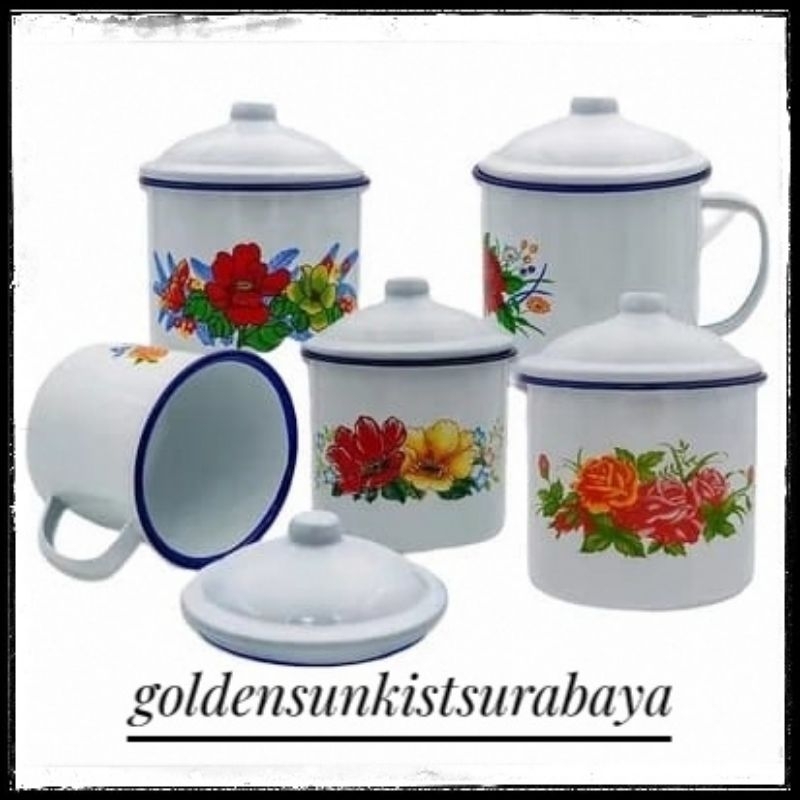 Jual CANGKIR/mug JADUL MOTIF BUNGA 10cm | Shopee Indonesia