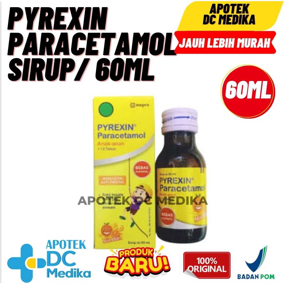 Jual PYREXIN/PARACETAMOL/SIRUP/60ML | Shopee Indonesia