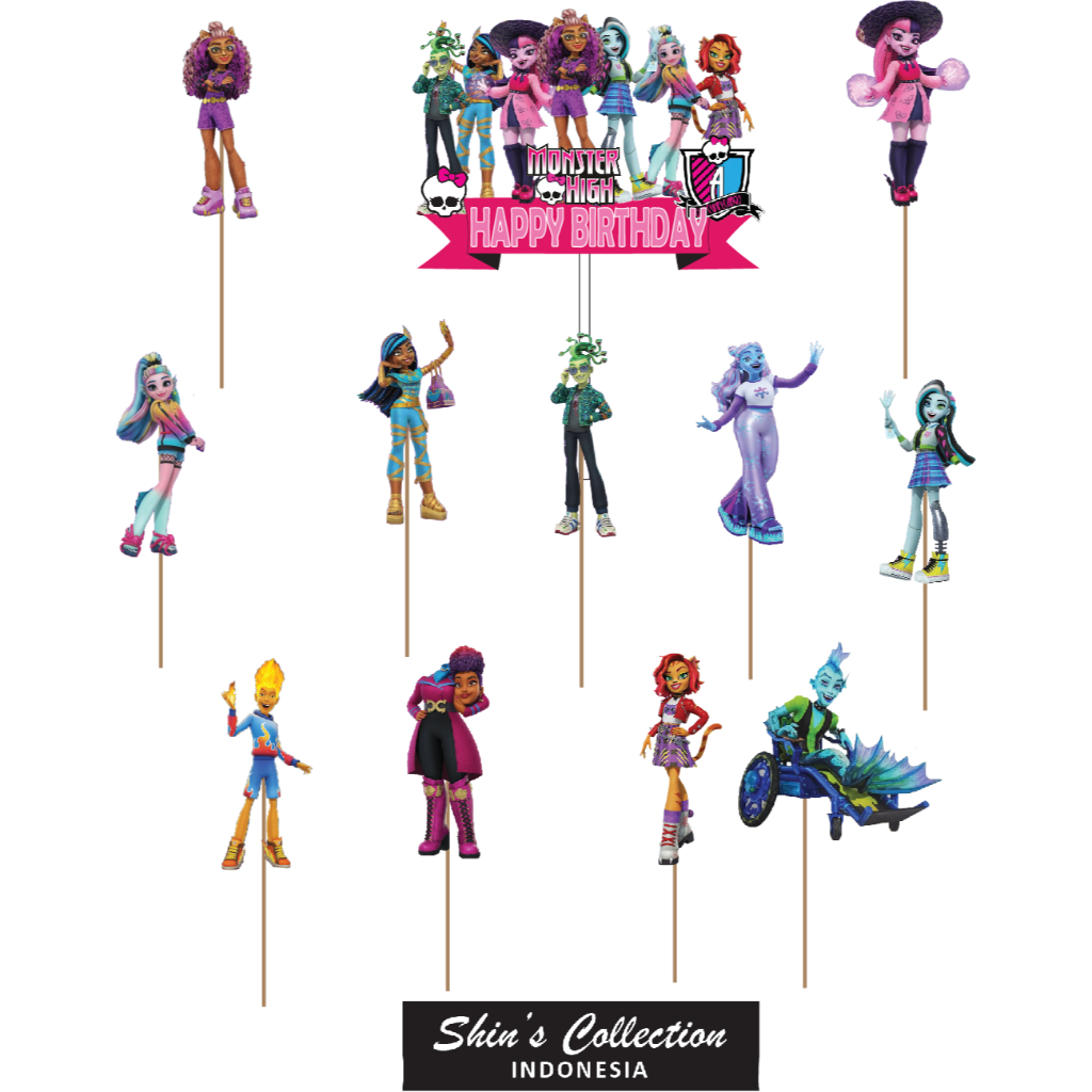 Jual Cake topper Monster High isi 12 pcs | Shopee Indonesia
