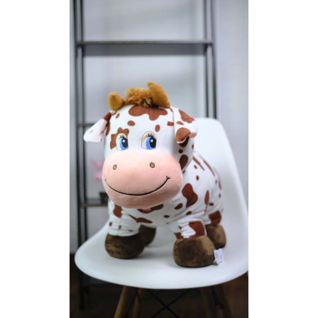 Jual Boneka Cute Cow Sapi Cokelat / Brown Dengan Suara Moo Size Jumbo ...