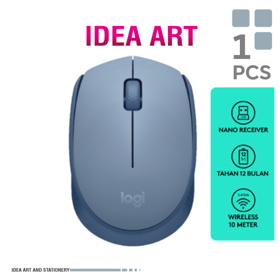 Jual Logitech M171 Mouse Wireless untuk Windows, Mac, ChromeOS - Blue ...