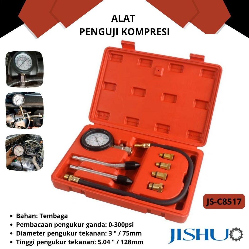 Jual JISHUO ALAT TEST KOMPRESI MOTOR DAN MOBIL / AUTOMOTIVE COMPRESSION ...
