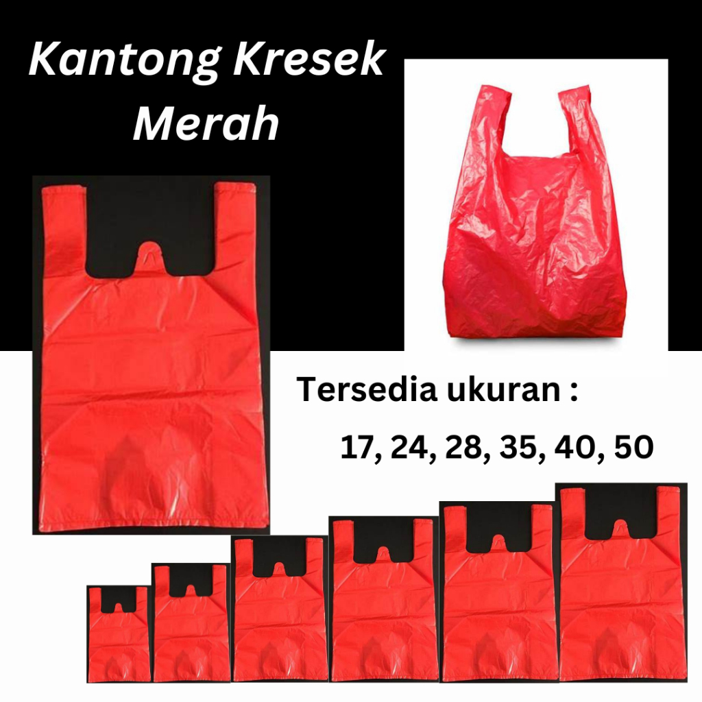Jual Kantong Kresek Merah / kantong Kresek Putih / Kantong Kresek hitam ...