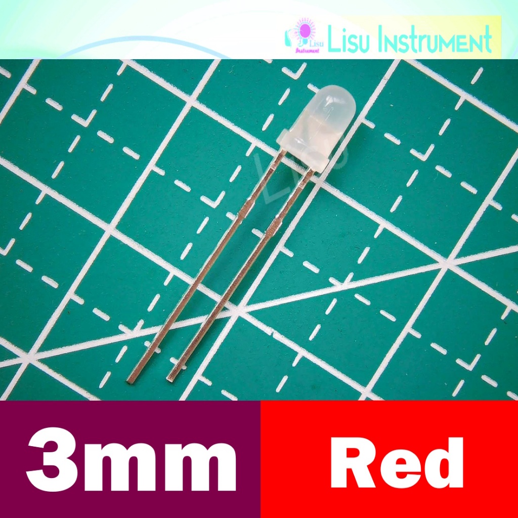 Jual Red 3mm Diffused LED DIP D=3mm Light Emitting Diode MerahLI-L-028 ...