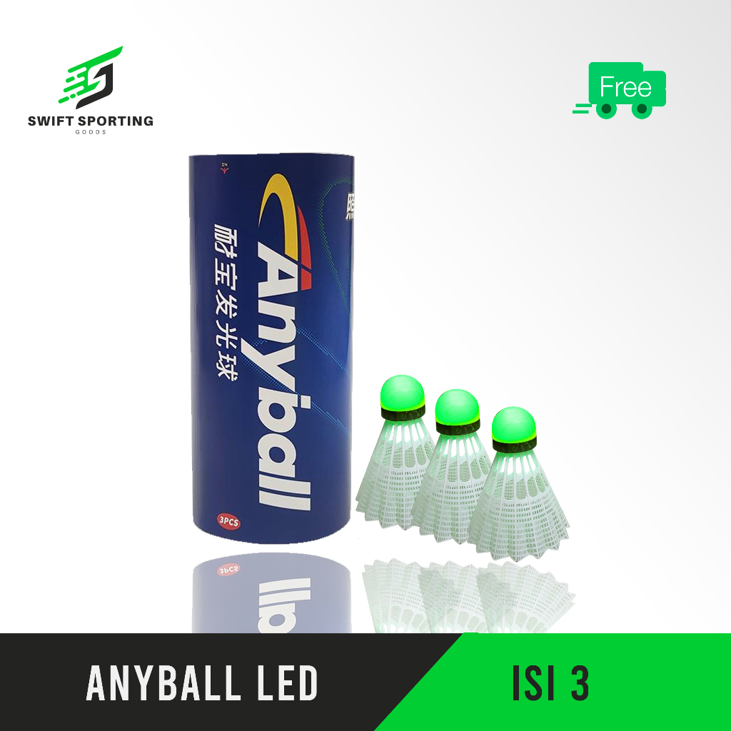 Jual Shuttlecock Anyball Lampu LED SHUTTLE isi 3 (per slop) | Shopee ...