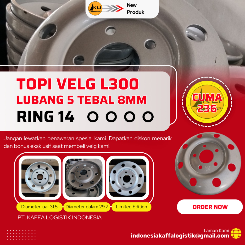Jual TOPI VELG L300 RING 14 LUBANG 5 TEBAL 8MM LUBANG ANGIN BULAT | Shopee Indonesia