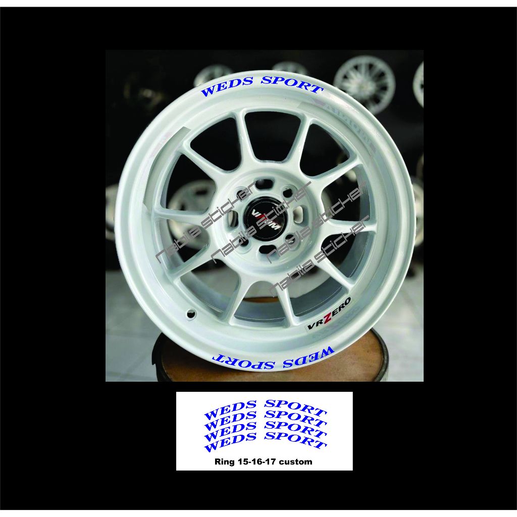Jual sticker velg mobil weds sport custom | Shopee Indonesia