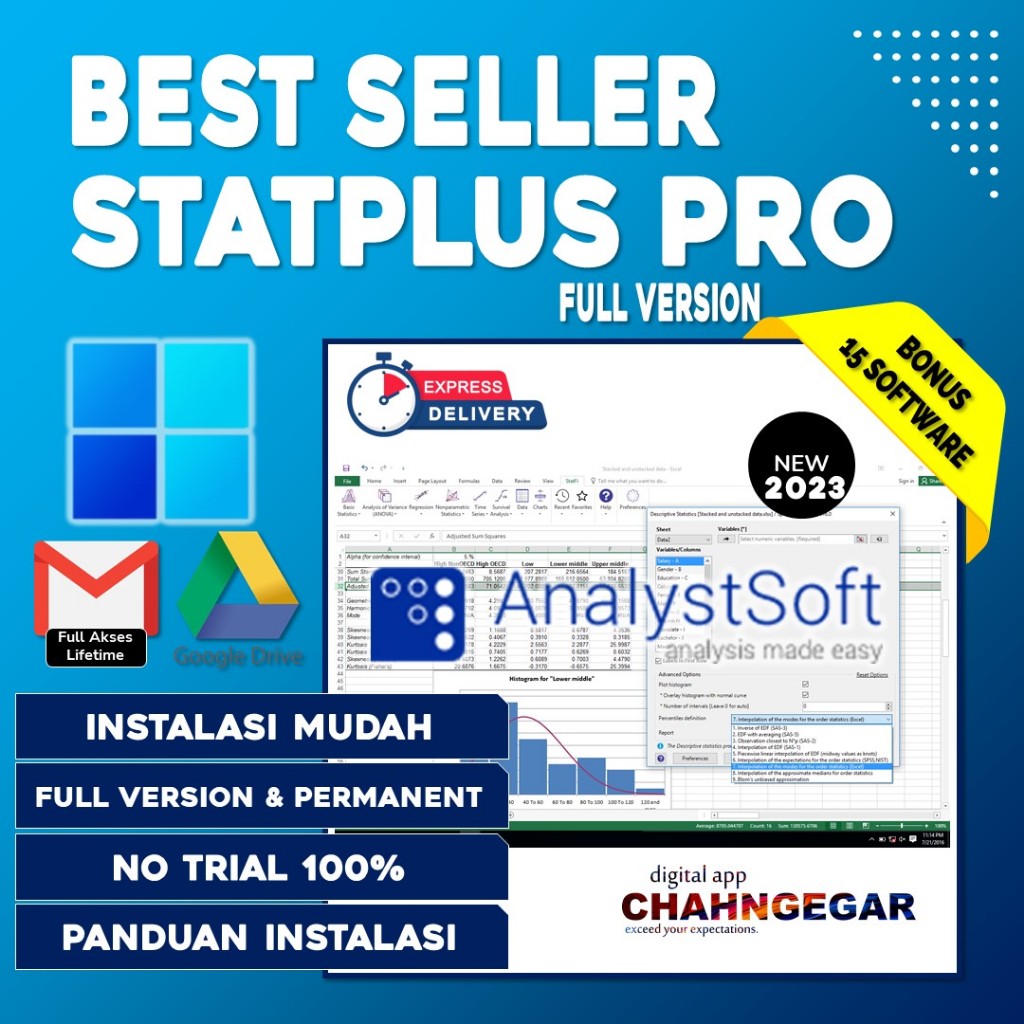 Jual StatPlus Pro 2023 Full Version AnalystSoft StatPlus Software ...
