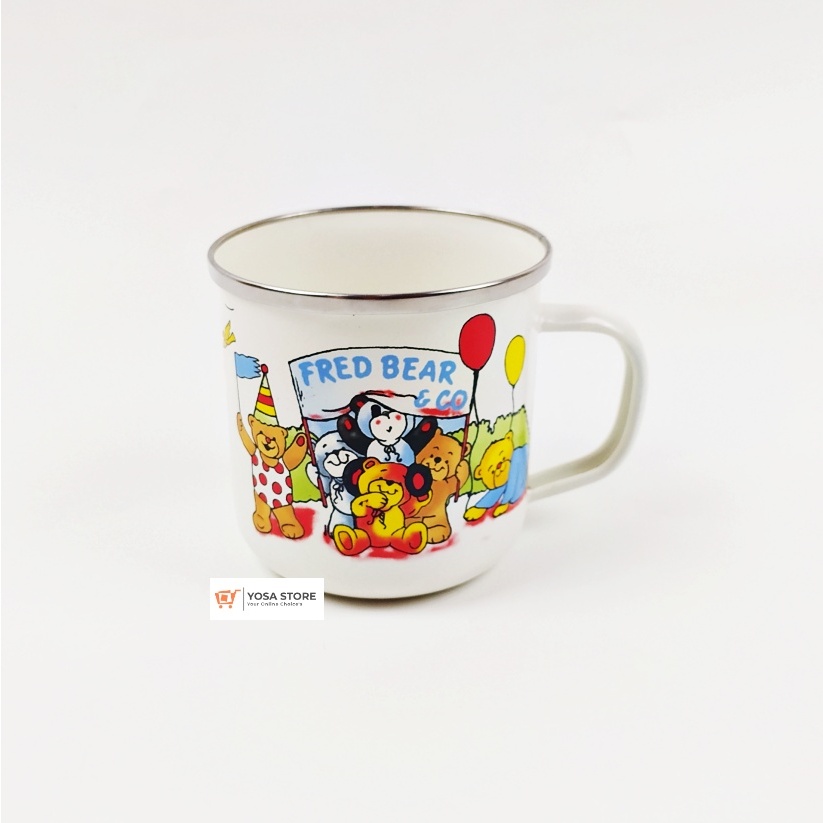 Jual Gelas Mug Kopi Enamel Motif FRED BEAR Anti Pecah - Kedaung Home ...