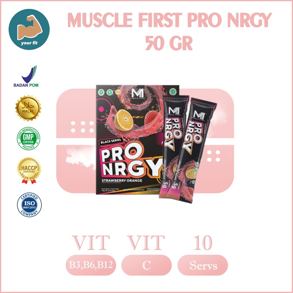 Jual MUSCLE FIRST PRO NRGY M1 PRE WORKOUT 1 BOX ISI 10 SACHET HALAL ...