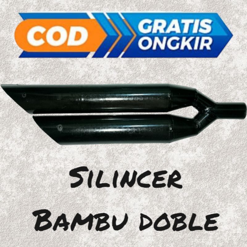 Jual KNALPOT BAMBU DOBLE SILINCER BOBBER MOTOR CUSTOM | Shopee Indonesia