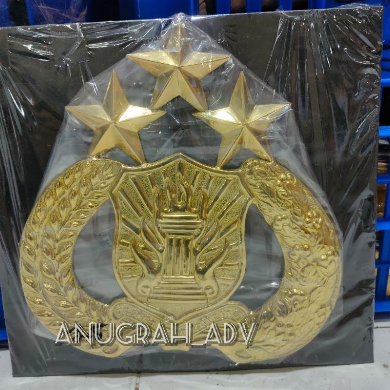 Jual plat kuningan logo POLISI/TRI BRATA ukuran 25cm | Shopee Indonesia