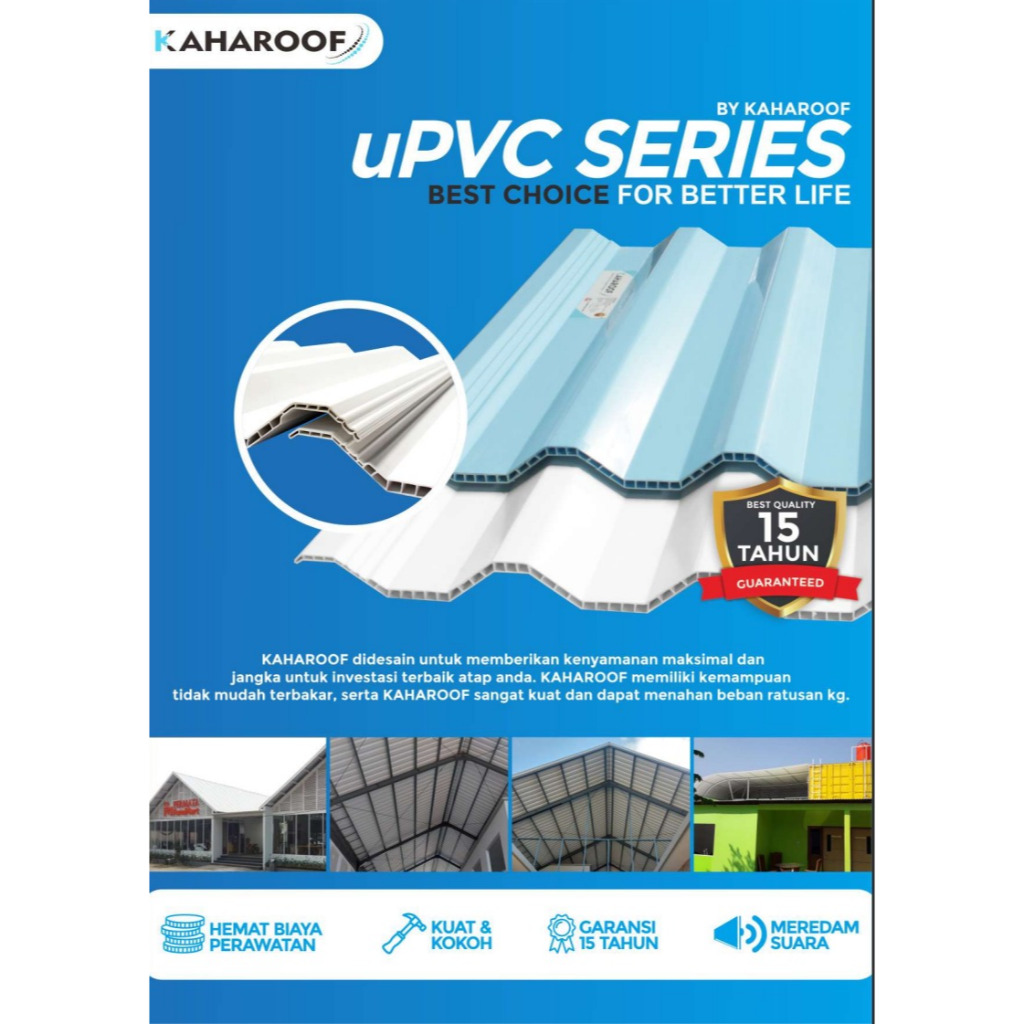 Jual Atap Upvc Kaharoof Garansi 15tahun ZEUS 930 Double Layer | Shopee Indonesia