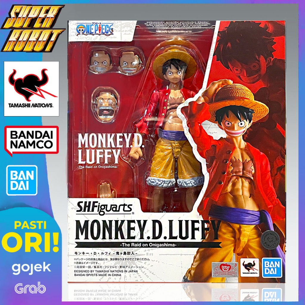 Jual 𝗕𝗔𝗡𝗗𝗔𝗜 SHF Monkey D Luffy - The Raid on Onigashima - One Piece SHFiguarts Tamashii Nations ...
