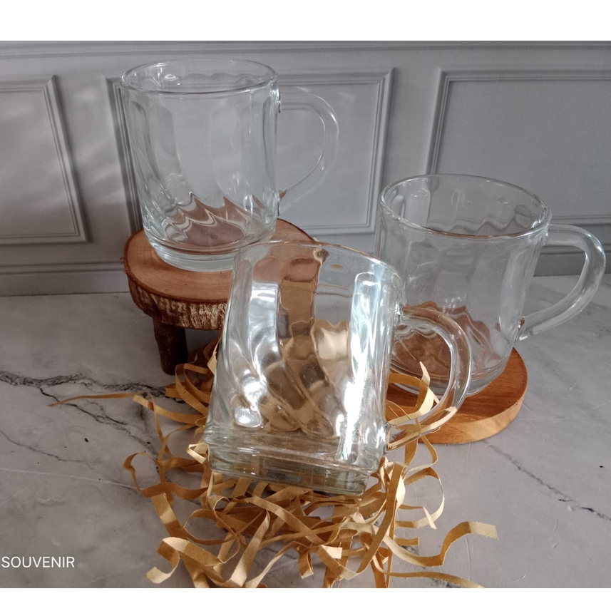 Jual Souvenir Gelas Kaca Garis Cangkir Teh Mug Kaca Gelas CG Alur ...