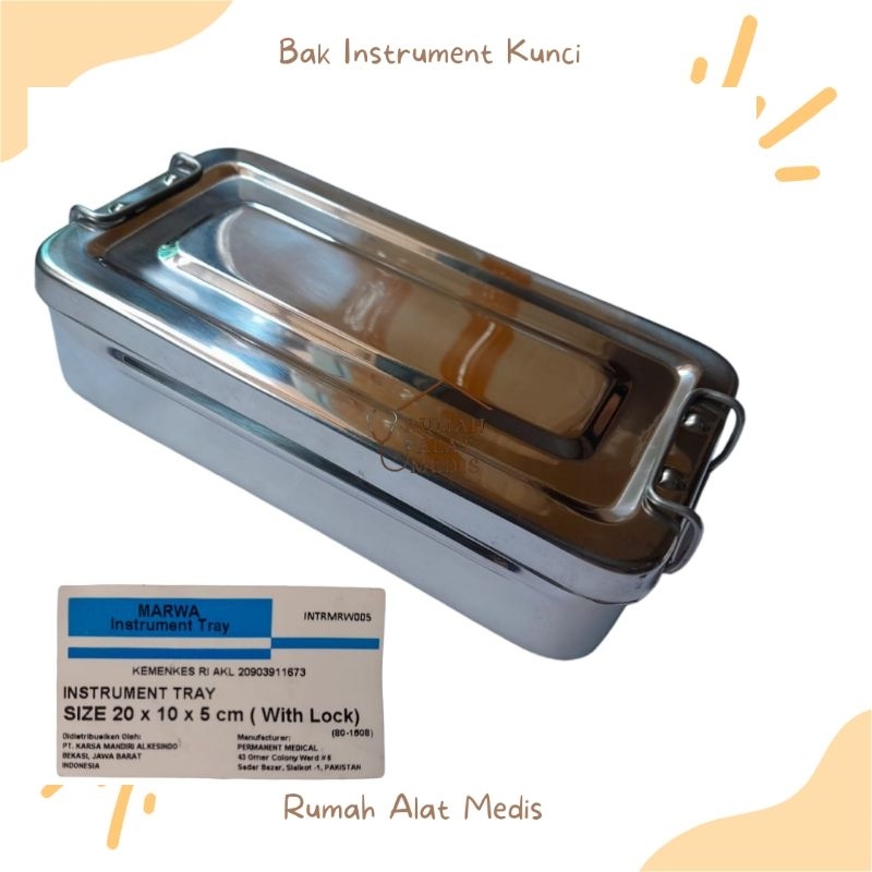 Jual Marwa Bak Instrumen Tutup Kunci / Instrument Tray Stainless Steel ...