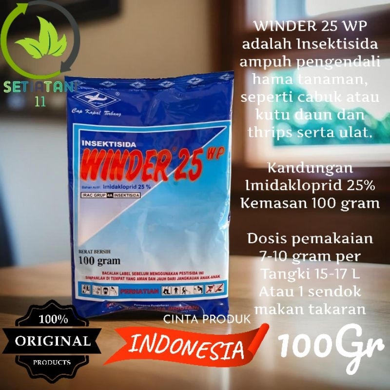 Jual Insektisida Winder 25WP Mengendalikan Hama Tanaman Kemasan 100Gram | Shopee Indonesia