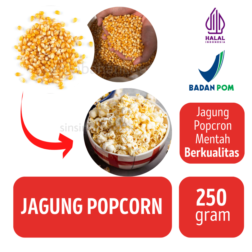 Jual Jagung Popcorn Mentah / Pop Corn [250 gr] | Shopee Indonesia