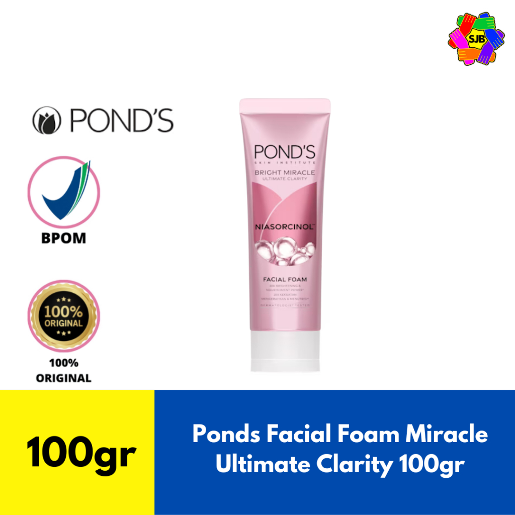 Jual Ponds Facial Foam Miracle Ultimate Clarity 100gr | Shopee Indonesia