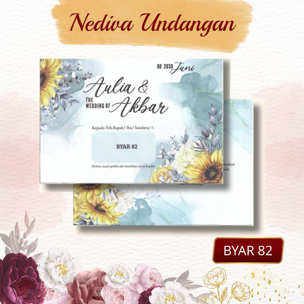 Jual (FREE ALBUM) Blangko Undangan Pernikahan | BYAR 82 Harga Murah ...