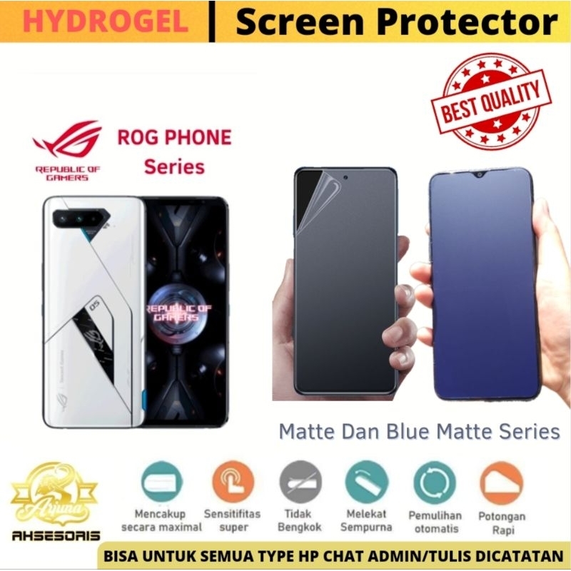 Jual Anti Gores Hydrogel Matte Dan Bluematte ROG ALL SERIES ROG 5 ...