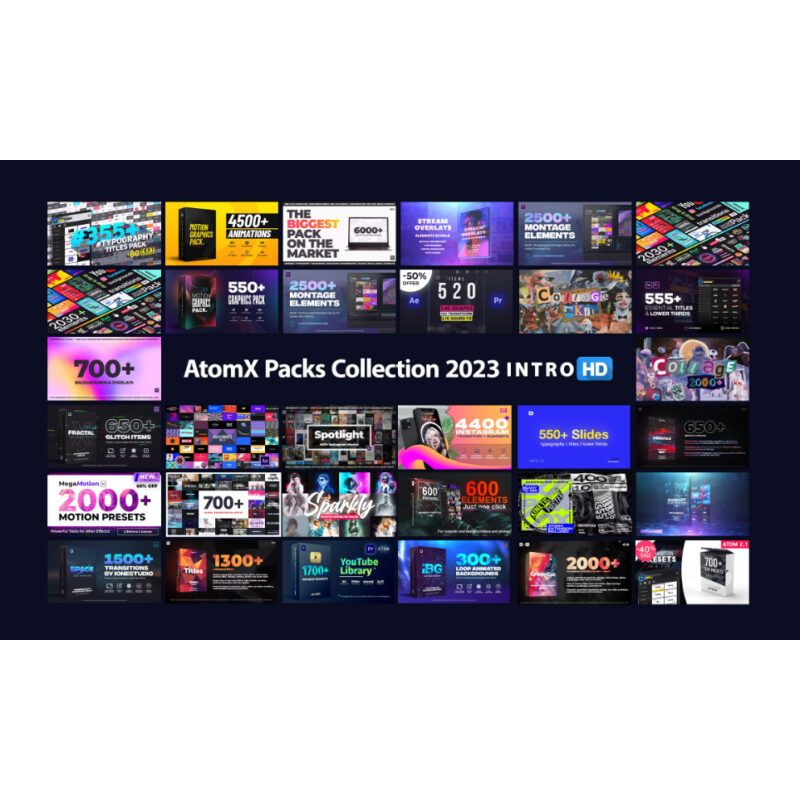 Jual Extension AtomX Packs Collection TERLENGKAP 100GB+ Template After ...