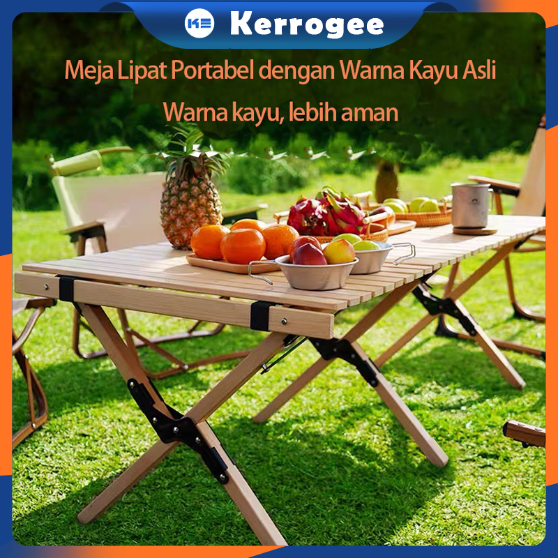 Jual Ready&murah Meja Lipat Kayu Portable Camping Outdoor Meja kayu ...
