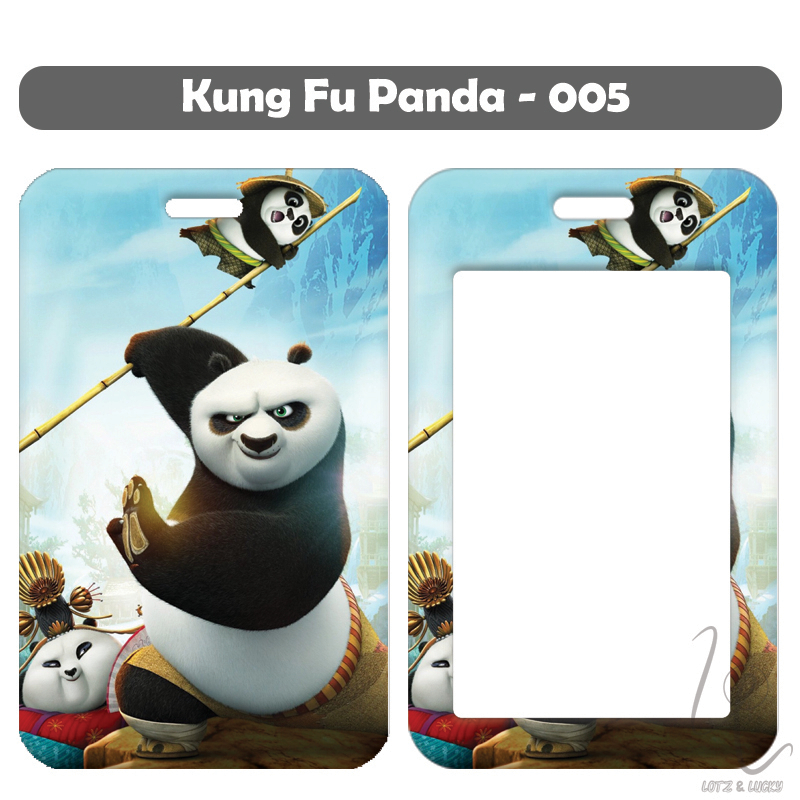 Jual (N009) Nametag Kung Fu Panda Tanpa Tali / Card Holder Panda / ID ...